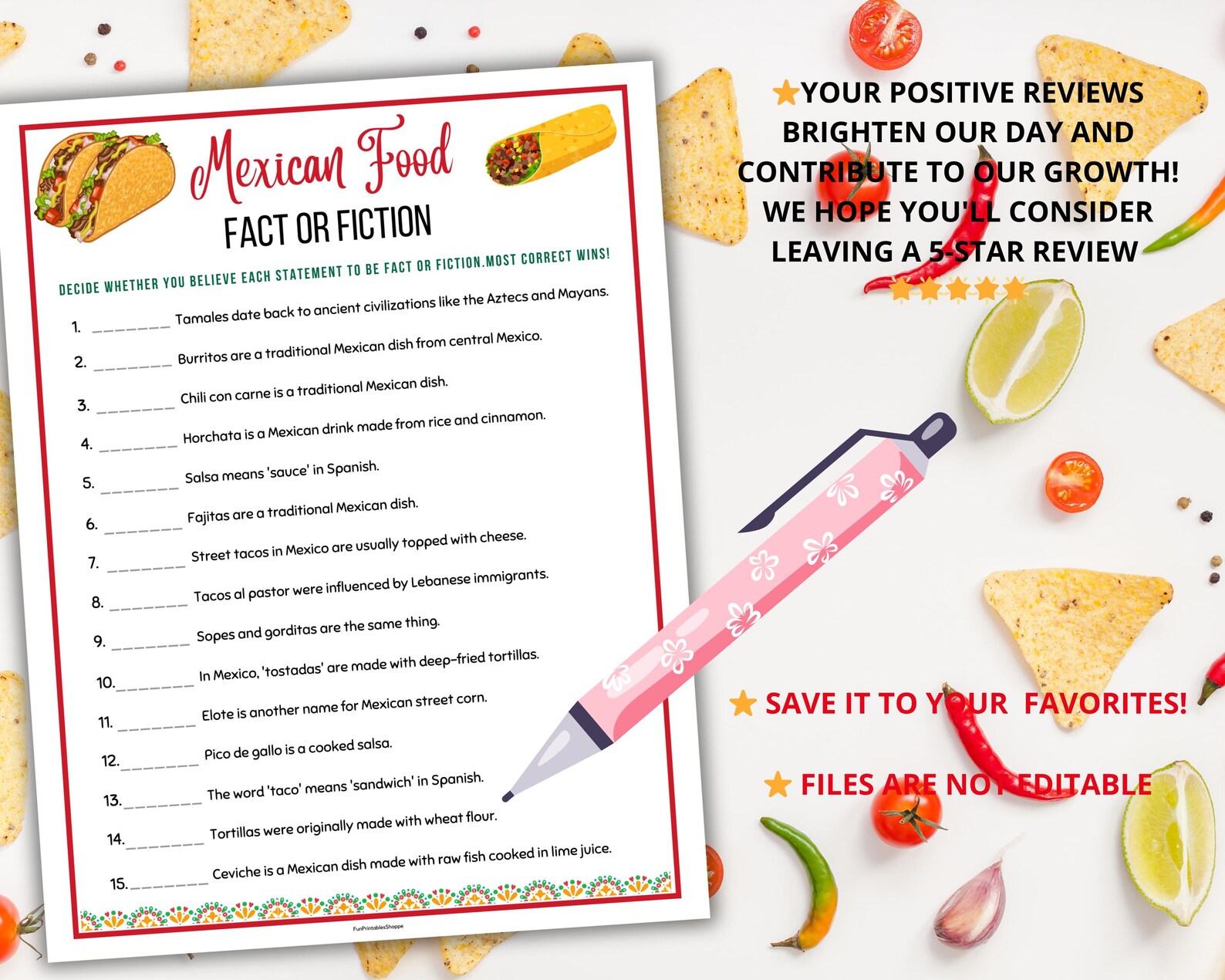 Mexican Food Fact or Fiction,mexican Food Trivia,mexico Trivia Quiz ...