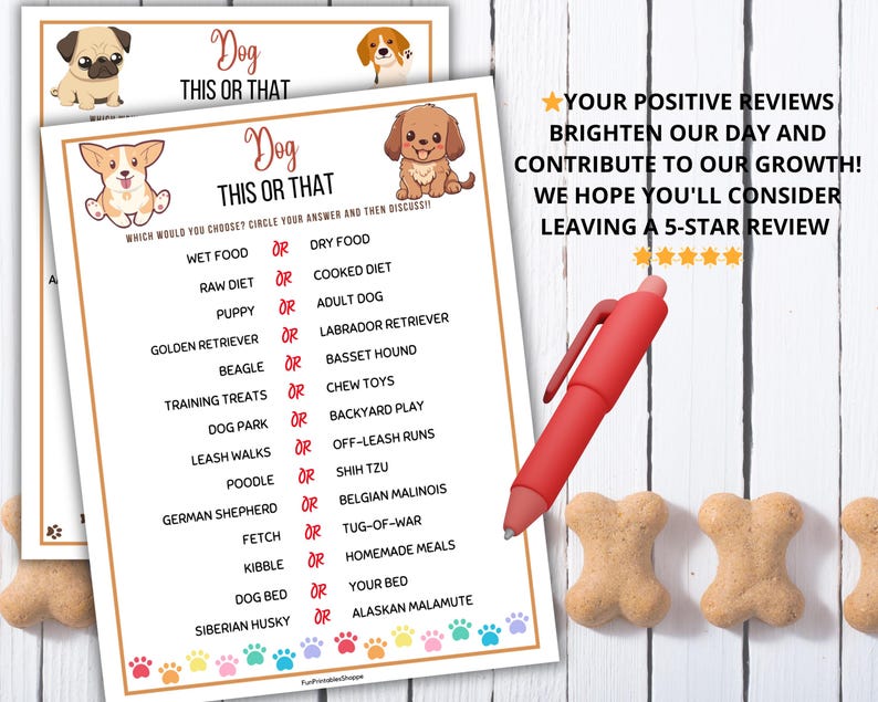 Dog This or That,dog Party Games,dog Activity,fun Pets Games,dog ...