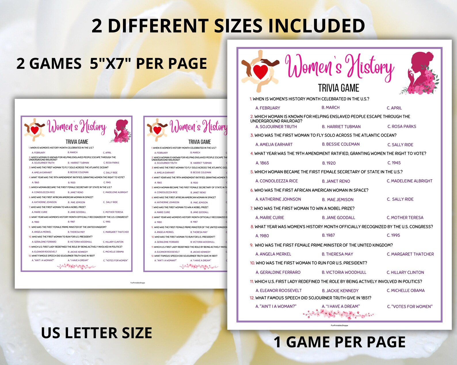 Women's History Month Trivia,international Women's Day Games,famous ...