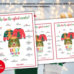 Who Has the Ugliest Sweater,christmas Ugly Sweater,xmas Icebreaker ...