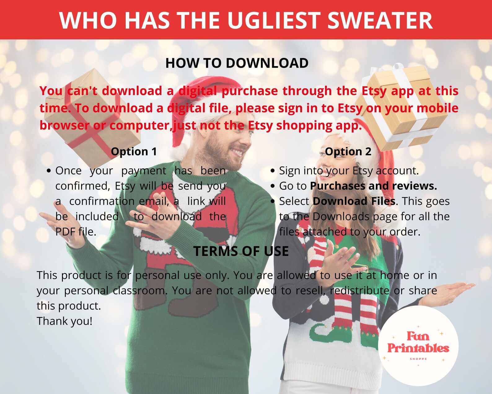 Who Has the Ugliest Sweater,christmas Ugly Sweater,xmas Icebreaker ...