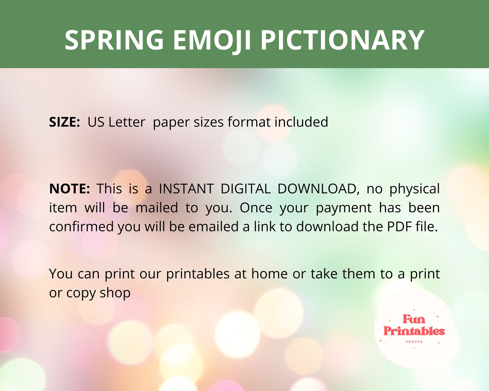 Spring Emoji Game, Spring Party Game, Spring Season Game,family Game ...