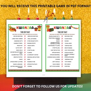 Kwanzaa This or That,kwanzaa Trivia,kwanzaa Party Games,africa Trivia ...