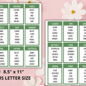 Spring Taboo Game, Spring Printable Game for Family,springtime Game ...