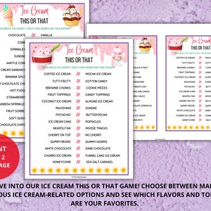 Ice Cream This or That,ice Cream Party Games,summer Activities,ice ...