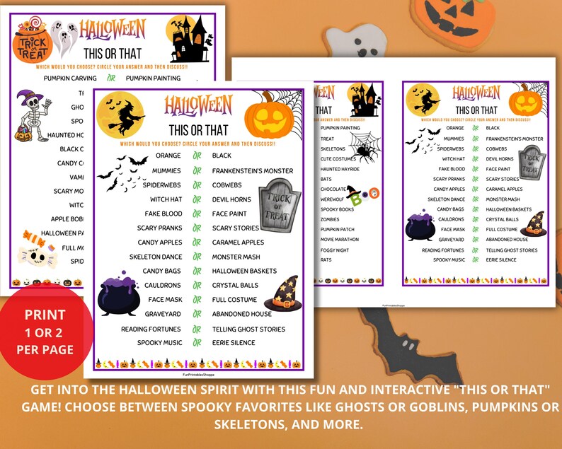 Halloween Would You Rather,halloween This or That Game,halloween Party ...