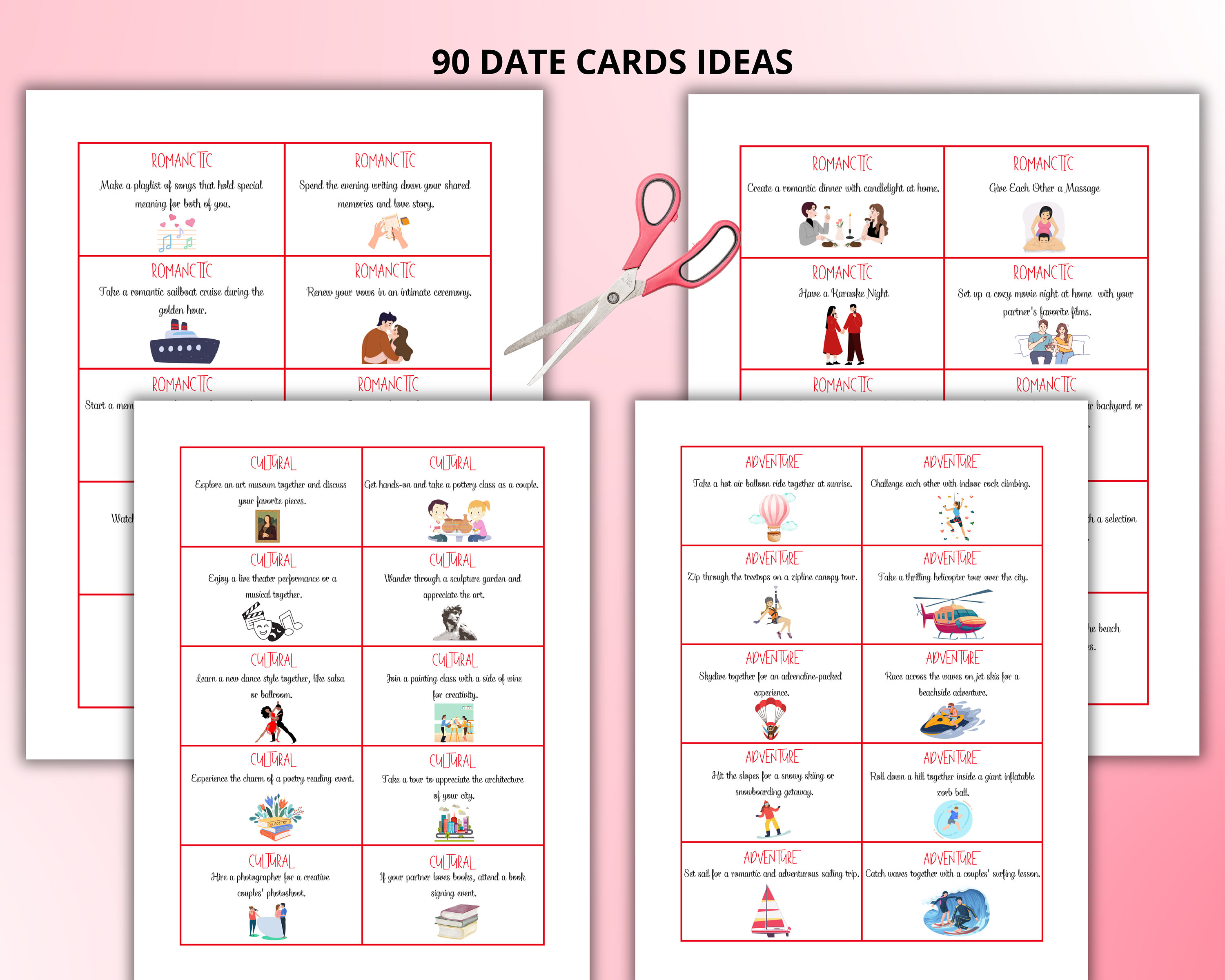 Couples Cards Bundle, Printable Love Notes, Reasons I Love You,cards ...