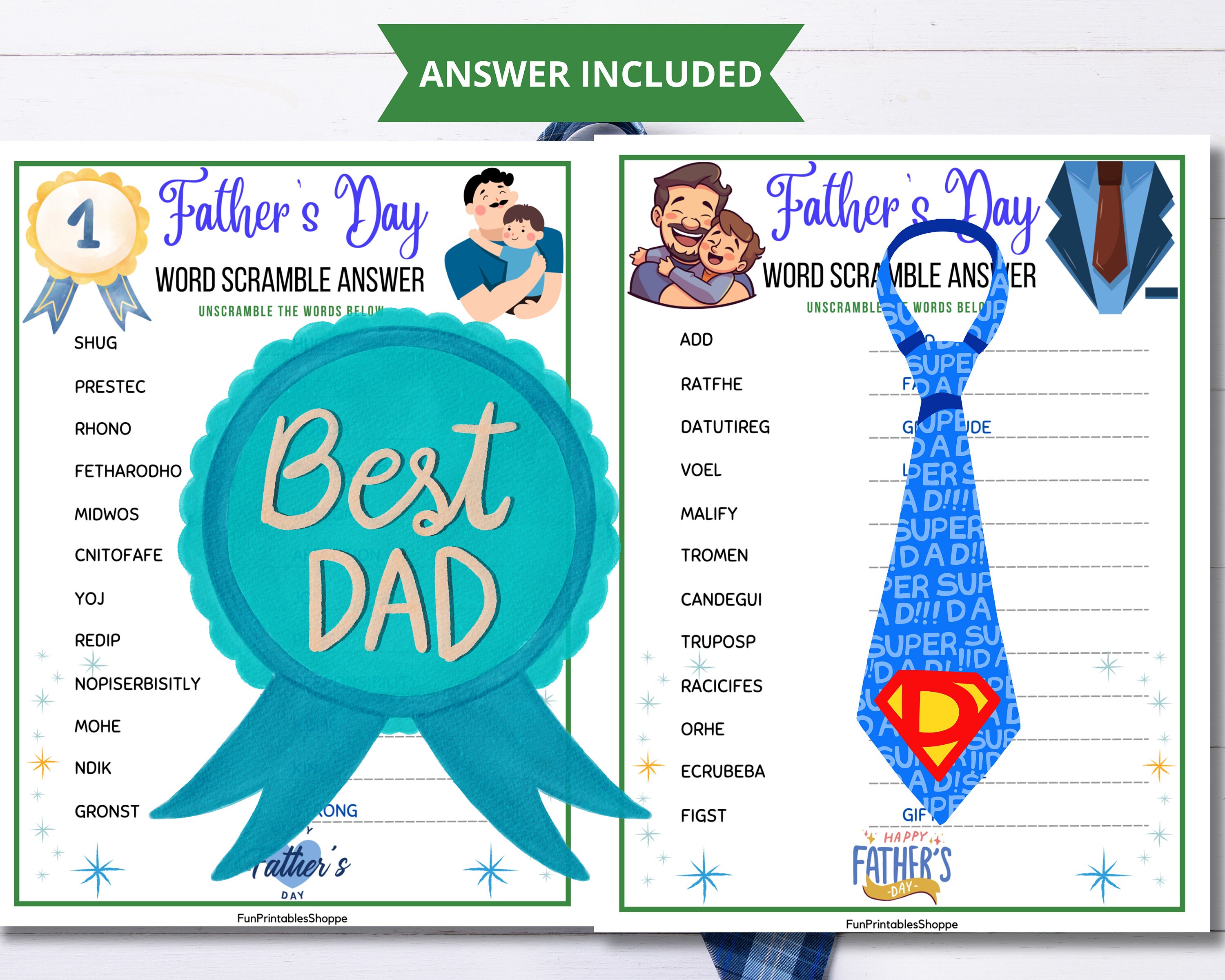 Father's Day Unscramble ,father's Day Word Scramble,father's Day Games ...