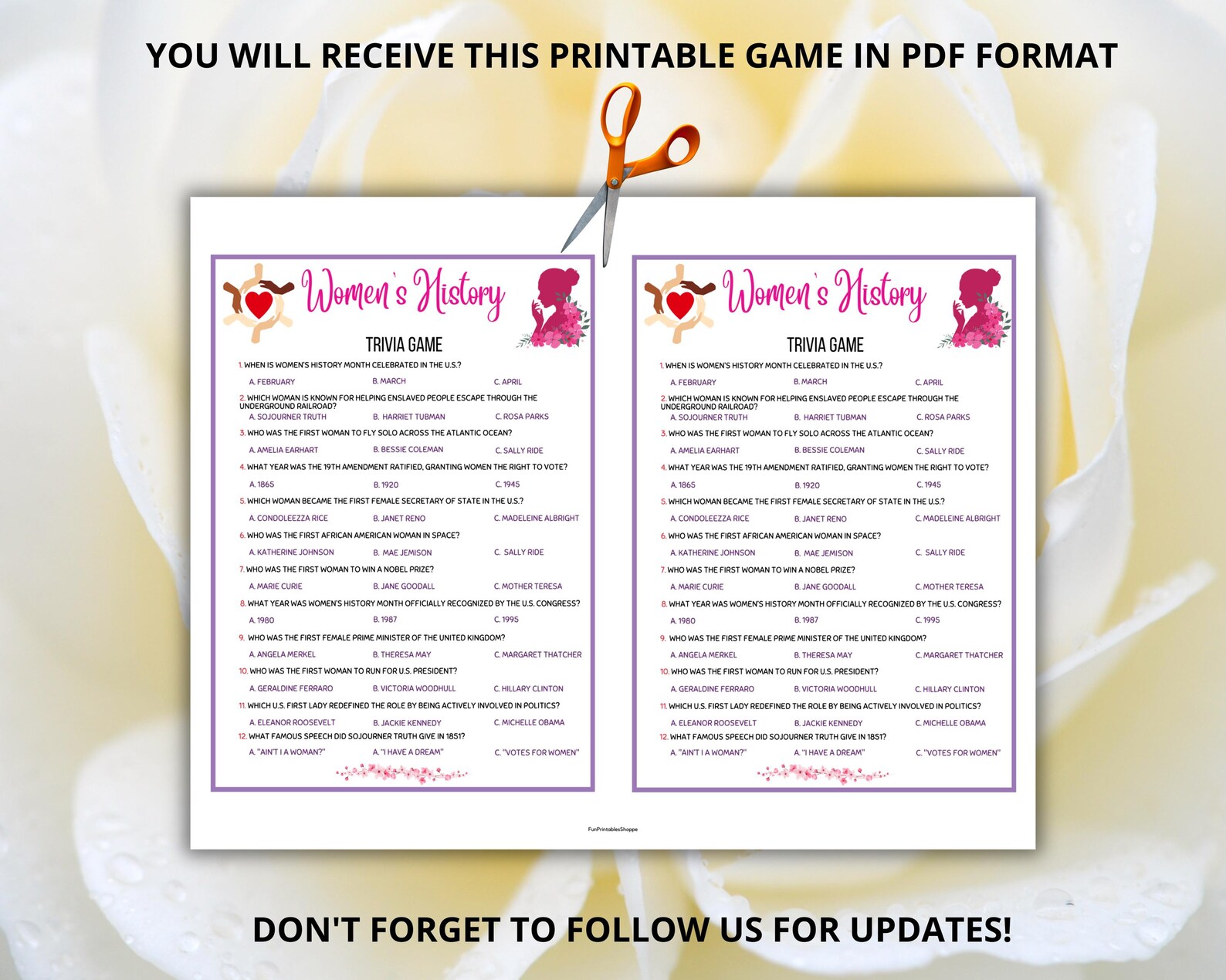 Women's History Month Trivia,international Women's Day Games,famous ...