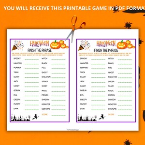 Halloween Finish the Phrase,halloween Party Game,halloween Quiz ...