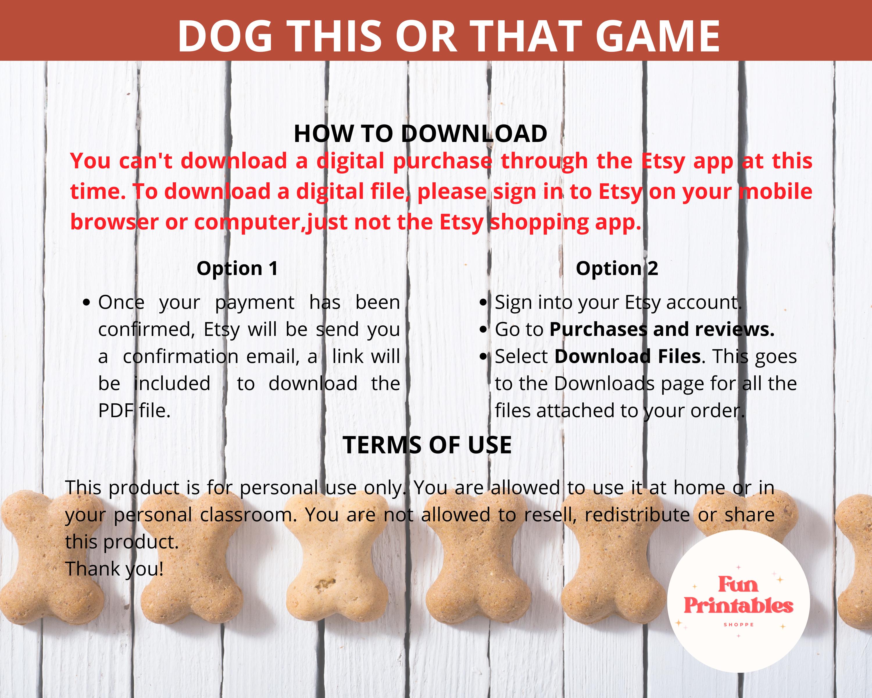 Dog This or That,dog Party Games,dog Activity,fun Pets Games,dog ...