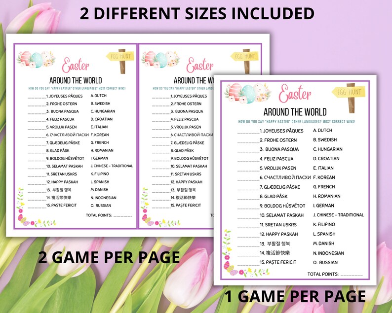 Easter Around the World, Easter Words, Printable Easter Games, Easter ...