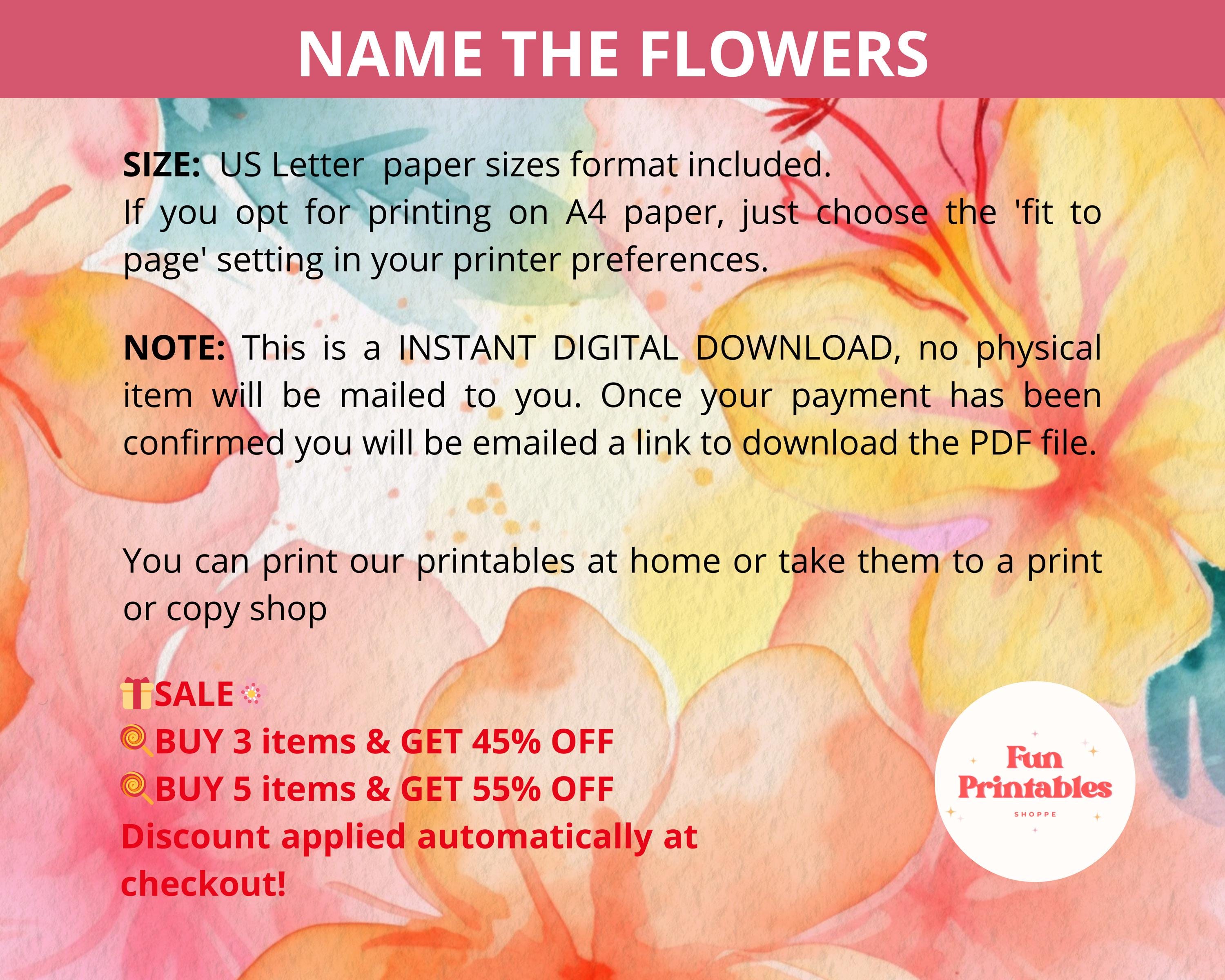 Flower Trivia Game,flower Matching Game,name the Flowers,spring Trivia ...