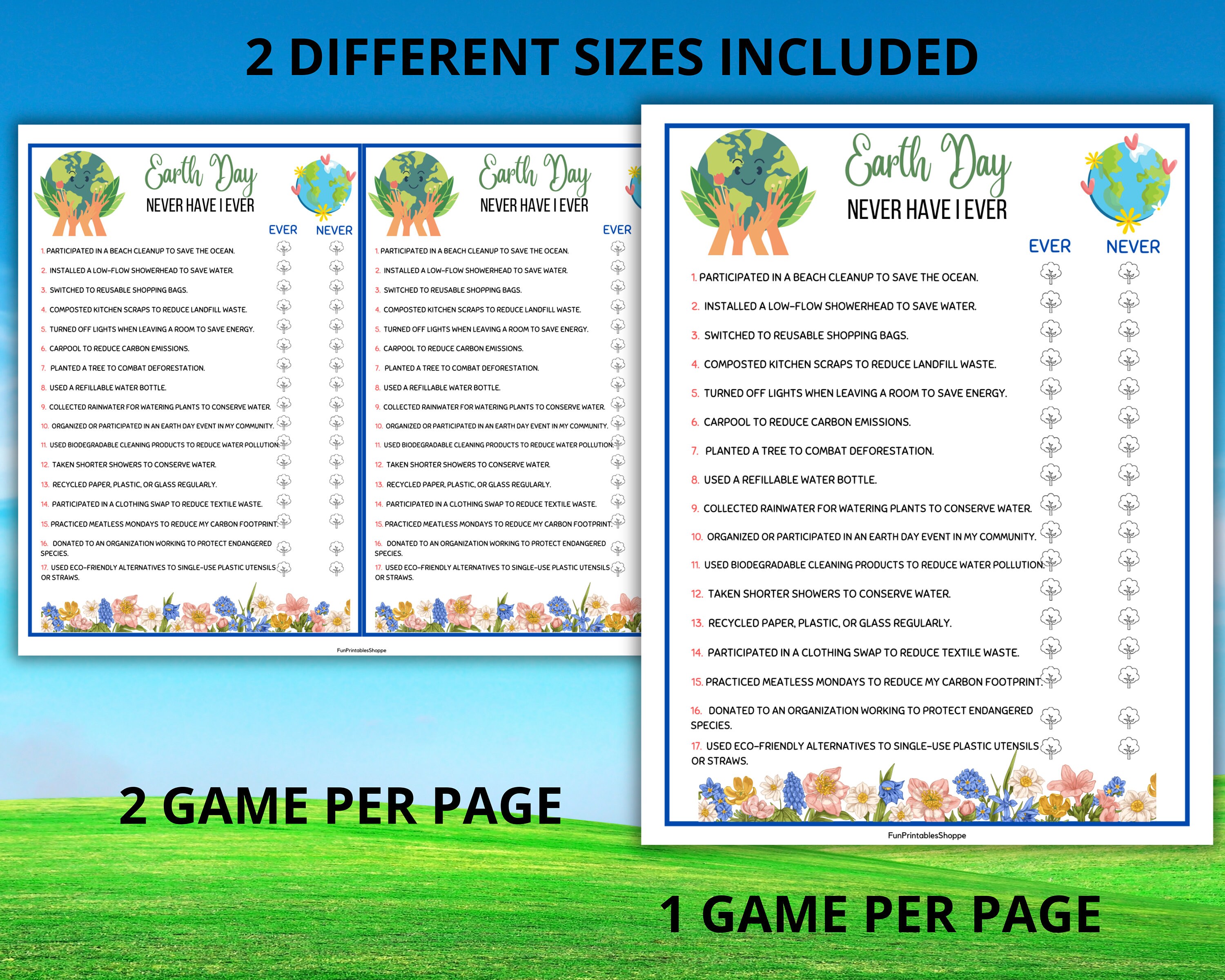 Never Have I Ever Earth Day,earth Day,printable, Games for Couples ...