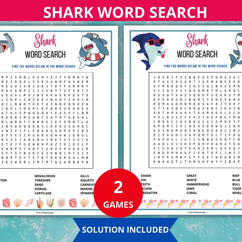 Adult Shark Week Games - Etsy