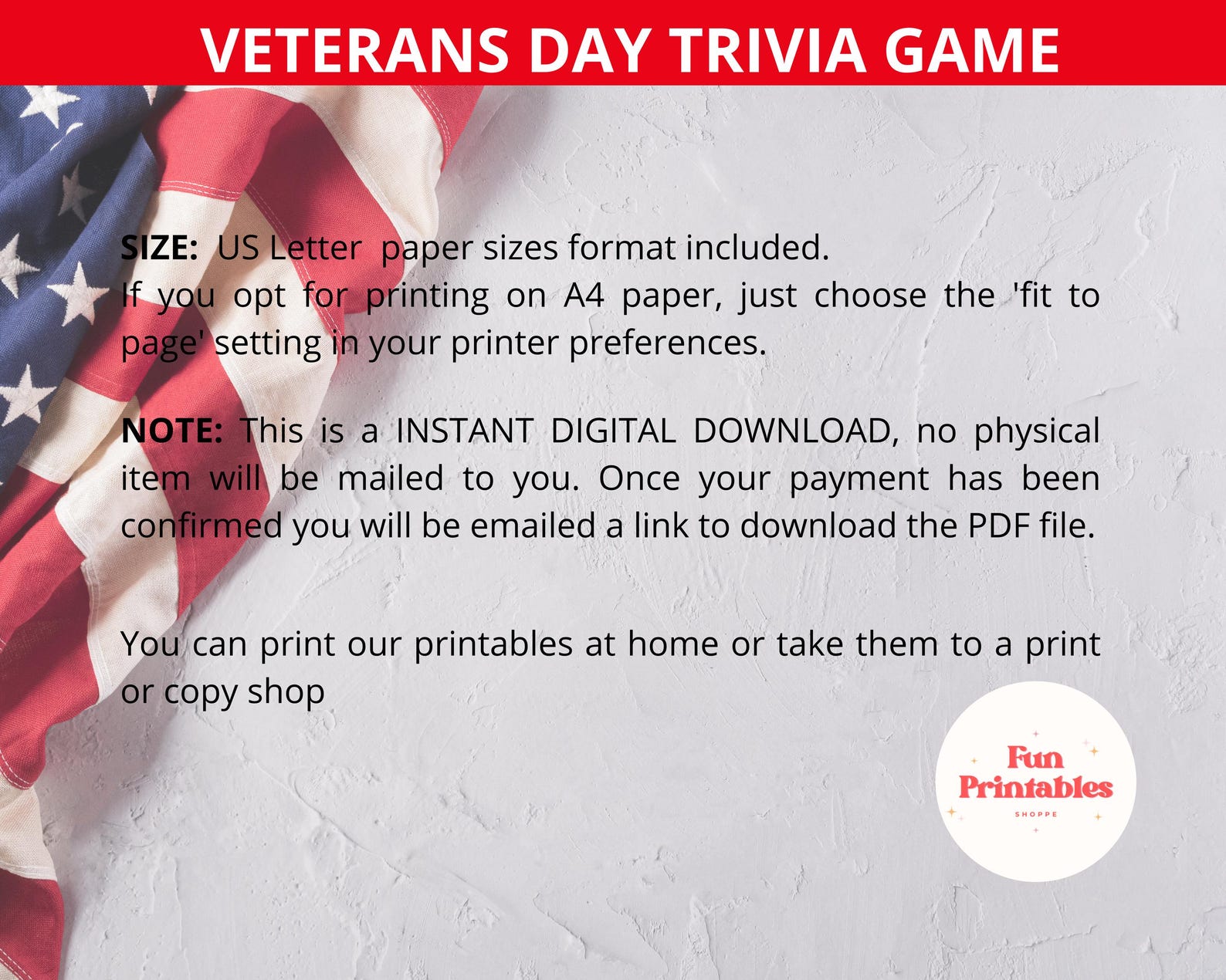 Veterans Day Trivia Game,veterans Day Quiz,patriotic Games,veterans Day Questions,usa Trivia ...