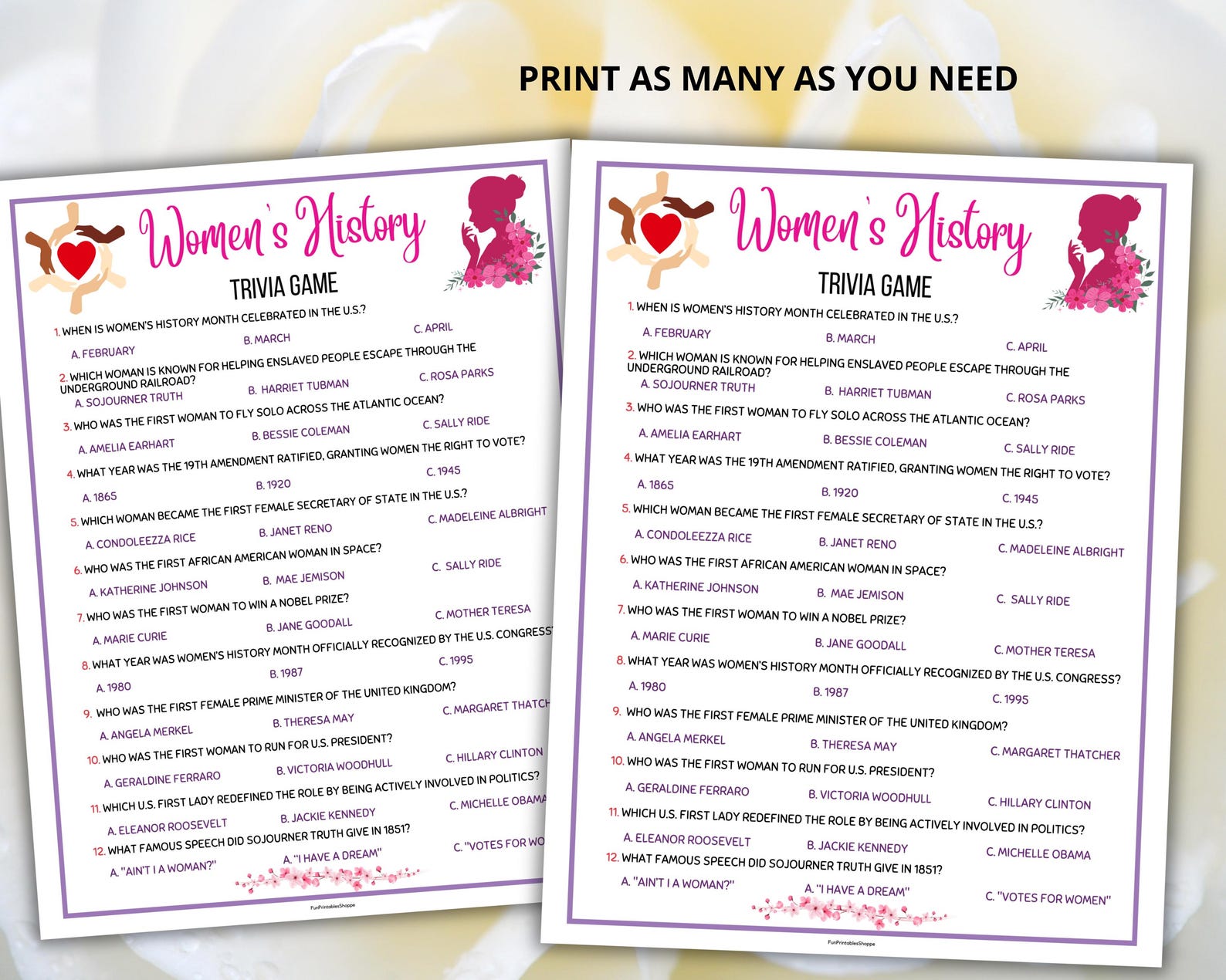 Women's History Month Trivia,international Women's Day Games,famous ...