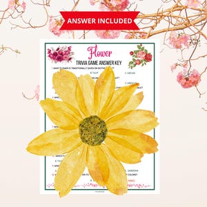 Flower Trivia,spring Trivia,flower Quiz,spring Quiz,flower Party Trivia ...
