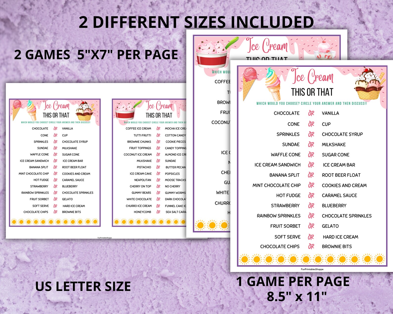 Ice Cream This or That,ice Cream Party Games,summer Activities,ice ...