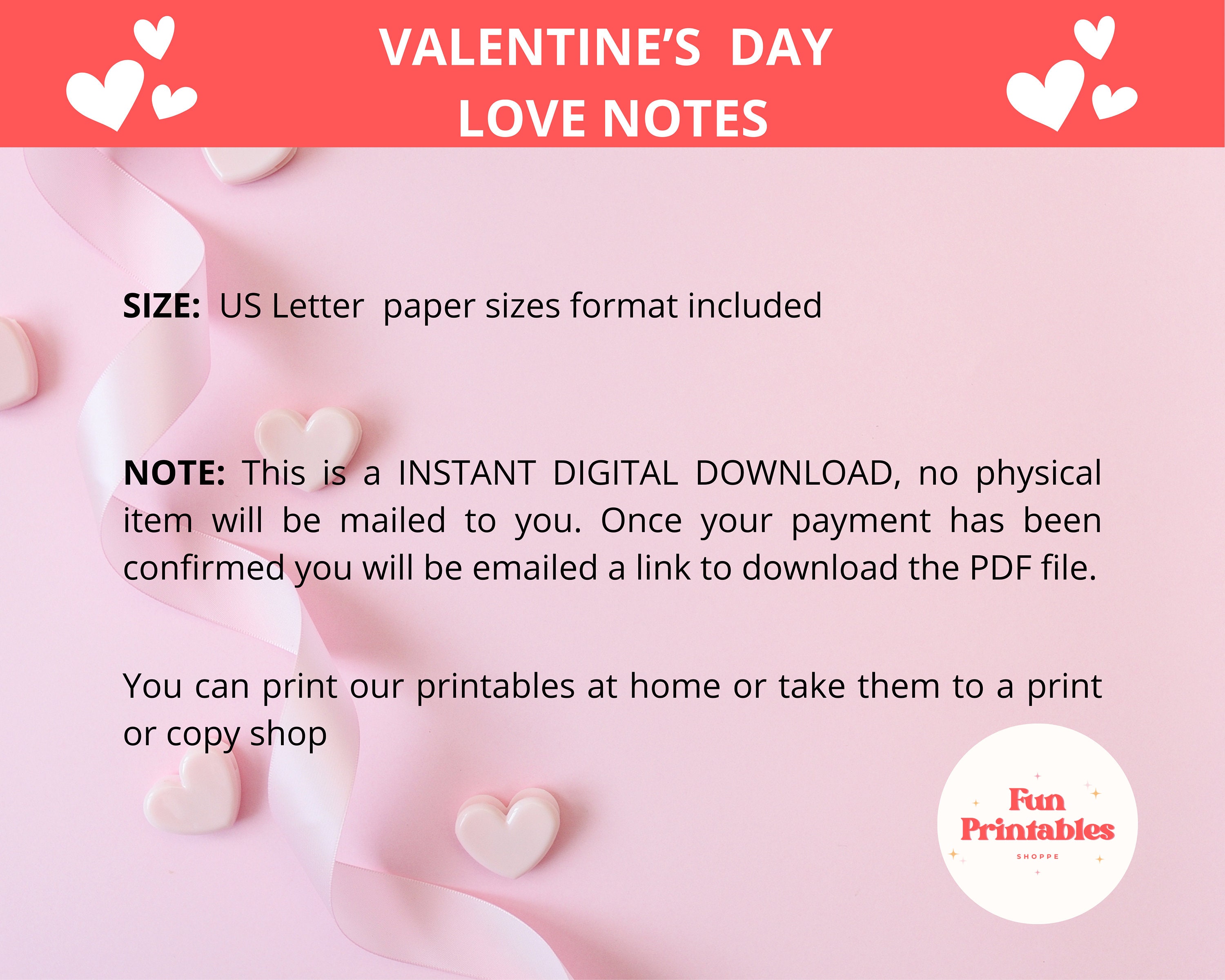 Printable Love Notes, Reasons I Love You, Love Note Box, Romantic Mini ...