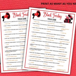 Black Friday Trivia,november Trivia Game,month Trivia Game,november ...