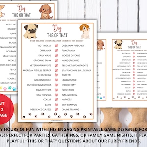 Dog This or That,dog Party Games,dog Activity,fun Pets Games,dog ...