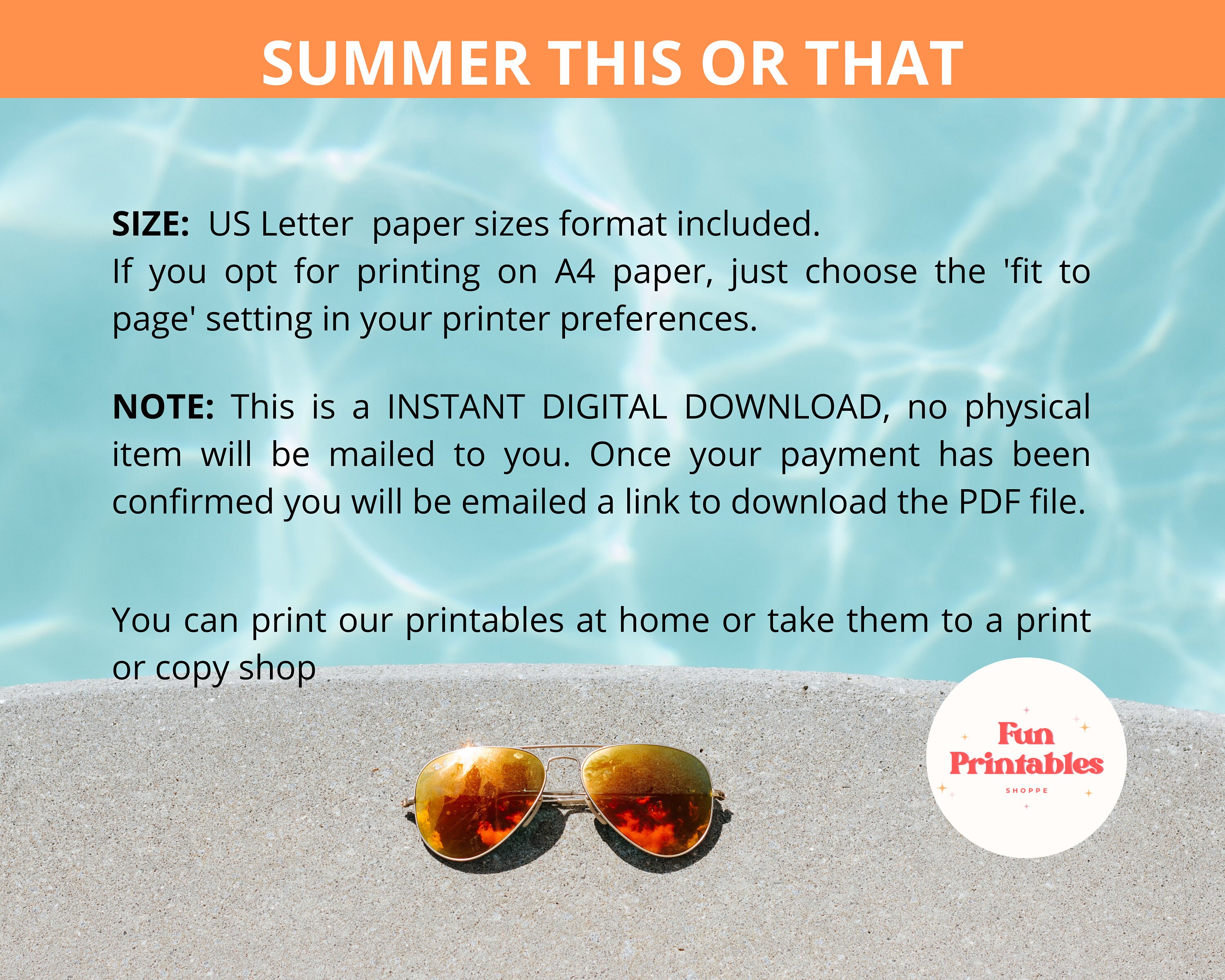 Summer This or That,pool Party Games,summer Games,would You Rather Game ...