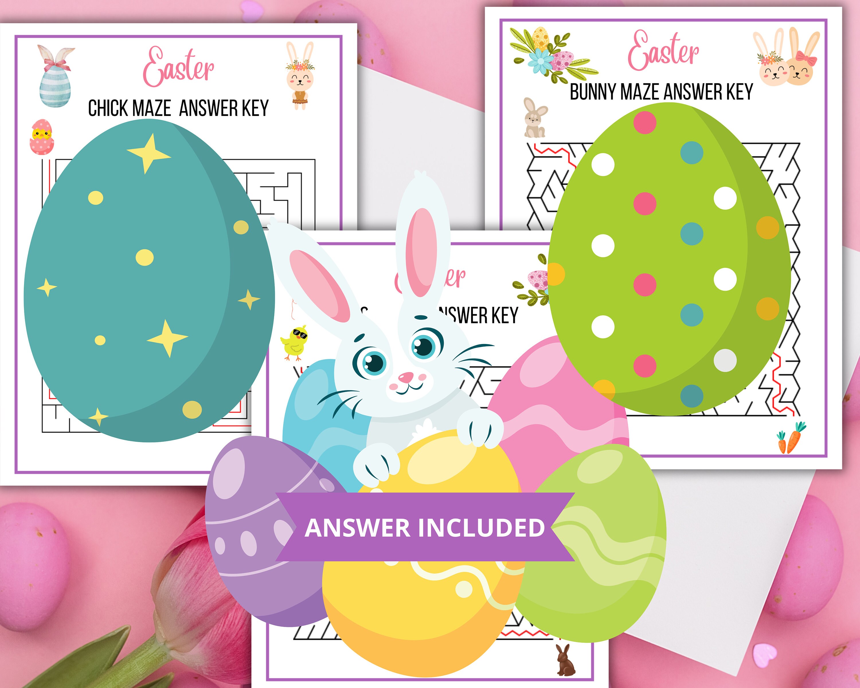 Easter Maze Printable, Easter Games, Easter Activities for Kids,indoor ...