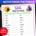Which Witch Game Printable Halloween Witch Matching Game Witches ...
