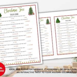 Christmas Tree Trivia,christmas Trivia,christmas Tree Quiz,holiday ...