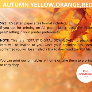 Fun Fall Activity,autumn Party Game,autumn Trivia,fall Festival Game ...