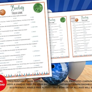 Bowling Trivia Game,sports Trivia,bowling Party,sports Quiz,bowling ...