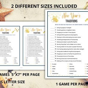 New Year's Eve Tradition Game,new Year Tradition Around the World, New ...