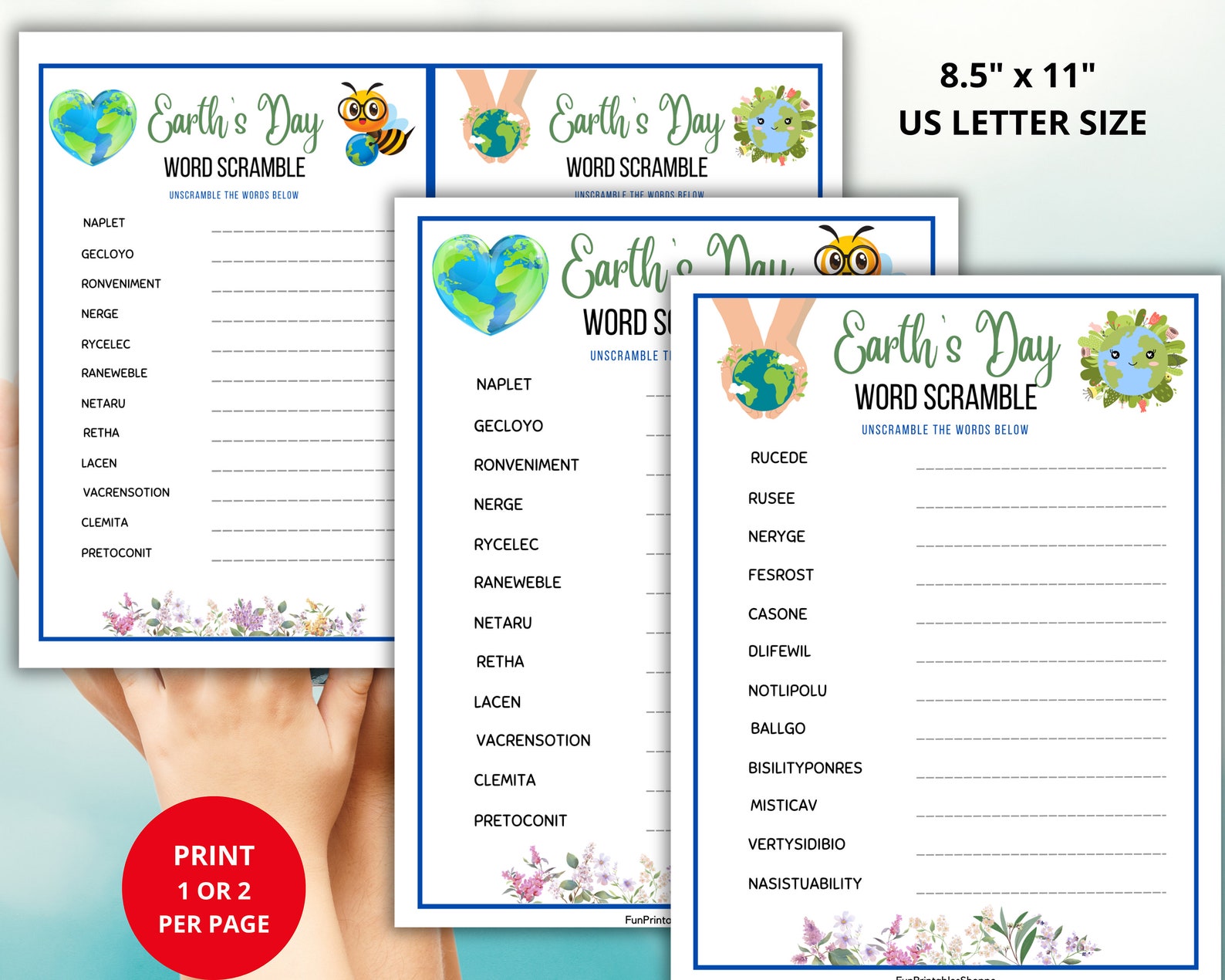 Earth Day Word Scramble Game, Earth Day Activity,spring Games ...