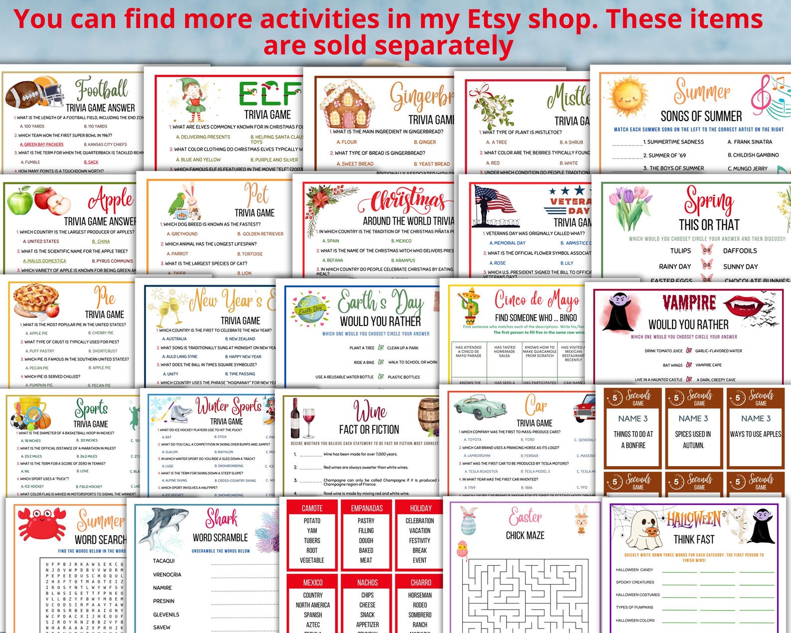 Cheese Trivia Game,printable Cheese Trivia,cheese Party Game,food ...