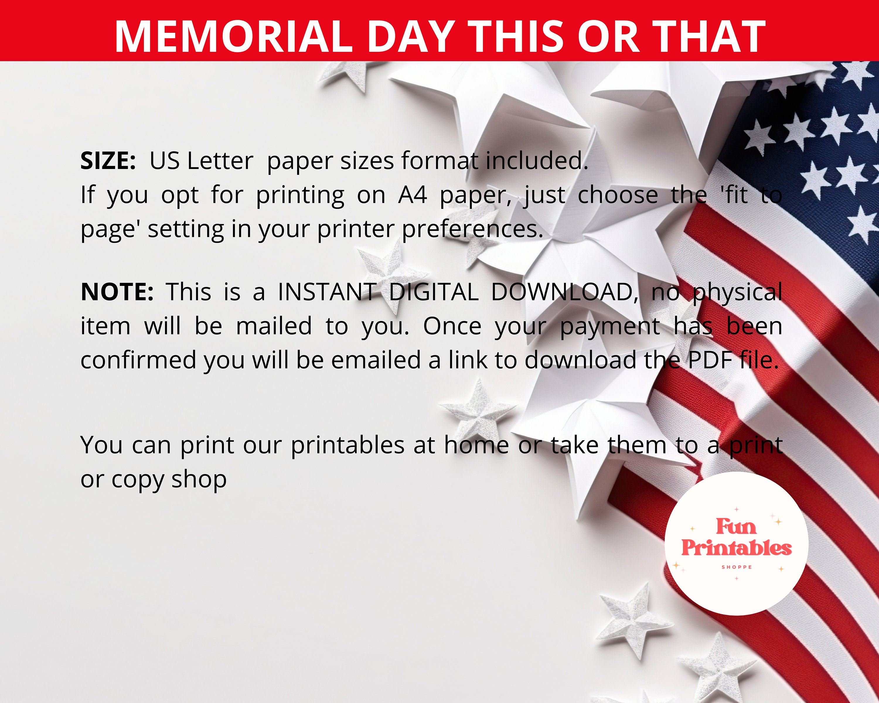 Memorial Day This or That,memorial Day Trivia,patriotic Game,memorial ...