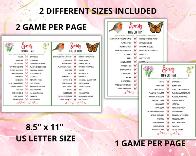 Spring This or That, Would You Rather Spring, Family Reunion Games, Ice ...