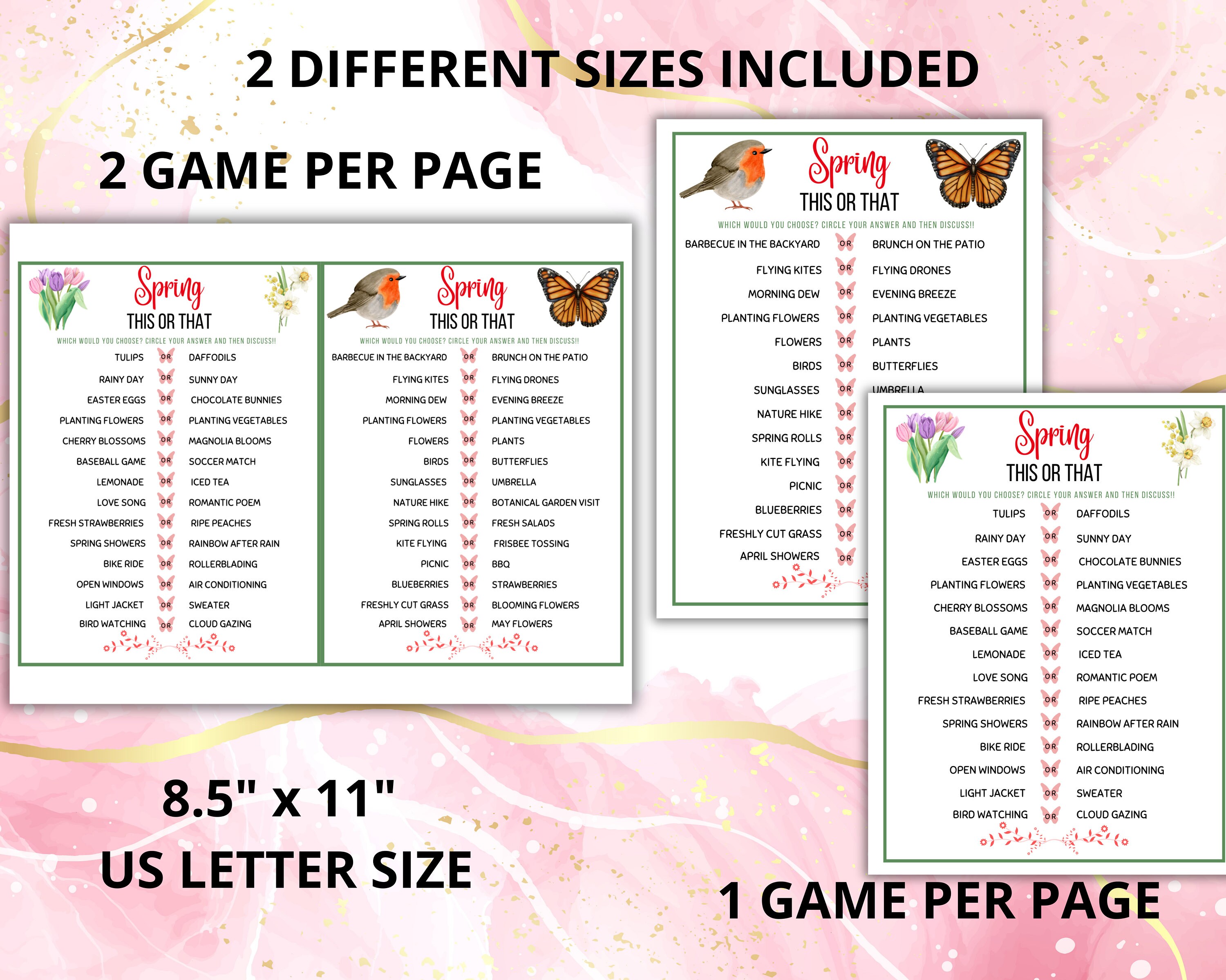 Spring This or That, Would You Rather Spring, Family Reunion Games, Ice ...