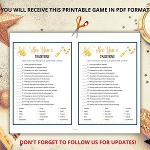 New Year's Eve Tradition Game,new Year Tradition Around the World, New ...