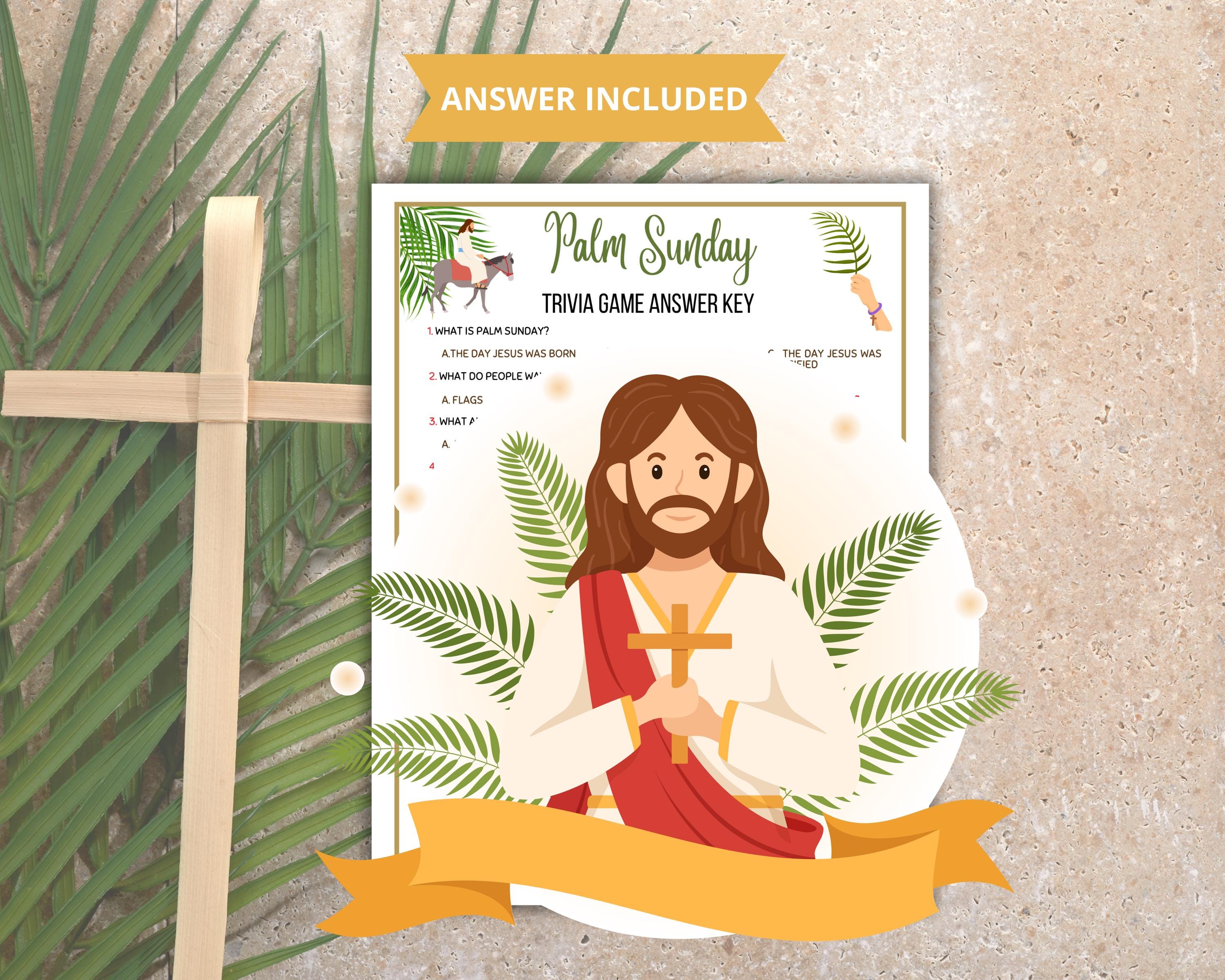 Palm Sunday Trivia,easter Story Trivia Game,holy Week Trivia,bible ...