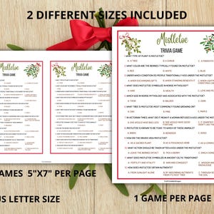 Christmas Trivia Game,mistletoe Trivia,xmas Questions,christmas Party ...