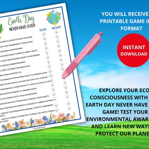Never Have I Ever Earth Day,earth Day,printable, Games for Couples ...