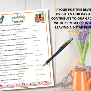Gardening Trivia Game,vegetable Trivia,plants Trivia,garden Questions ...