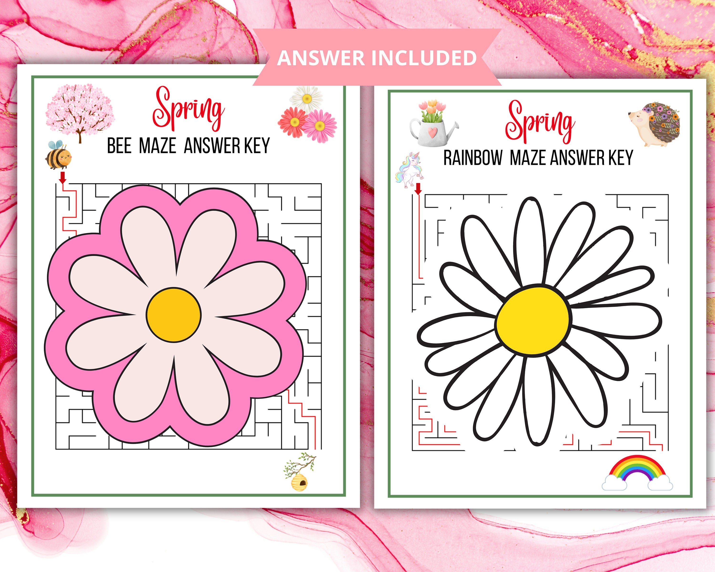Spring Maze Printable, Spring Games, Spring Activities for Kids,indoor ...