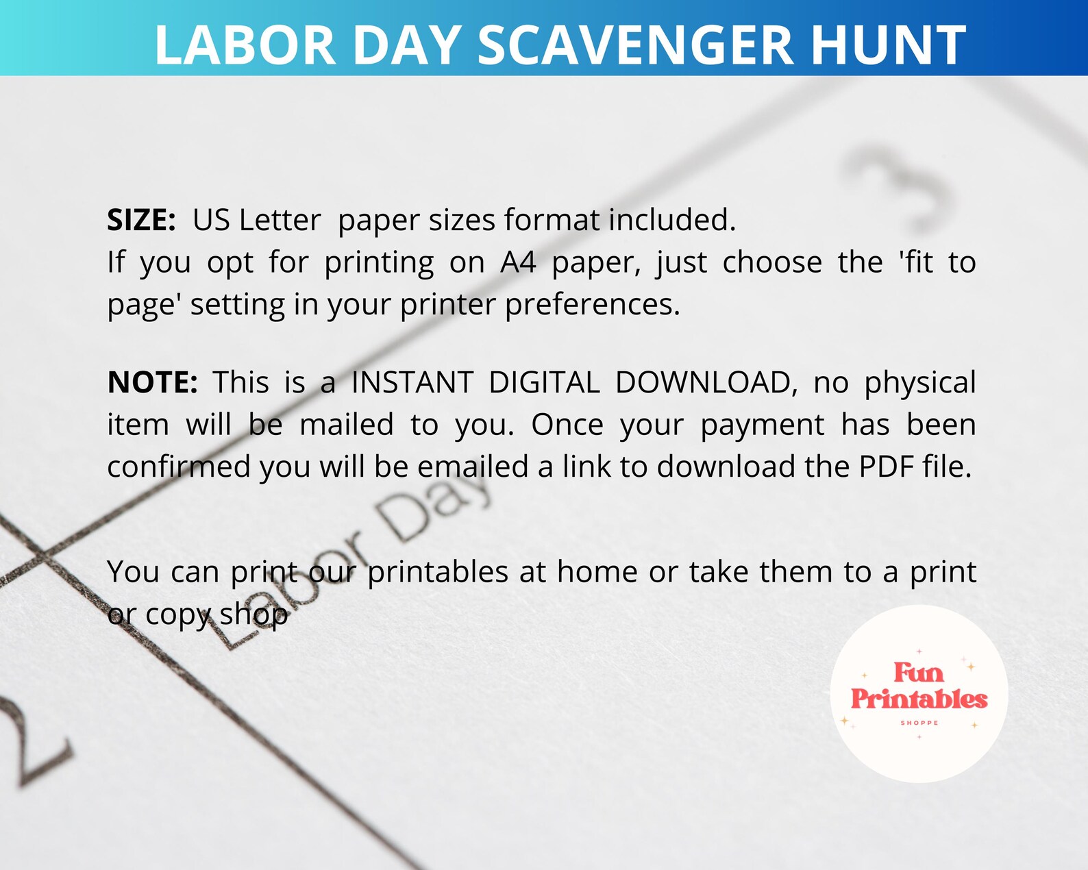 Labor Day Scavenger Hunt,labor Day Treasure Hunt,america Scavenger Hunt ...