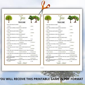 Tree Trivia Game,nature Trivia,tree Quiz,teen Party Games,plant Trivia ...