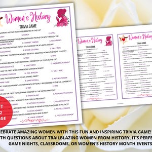 Women's History Month Trivia,international Women's Day Games,famous ...
