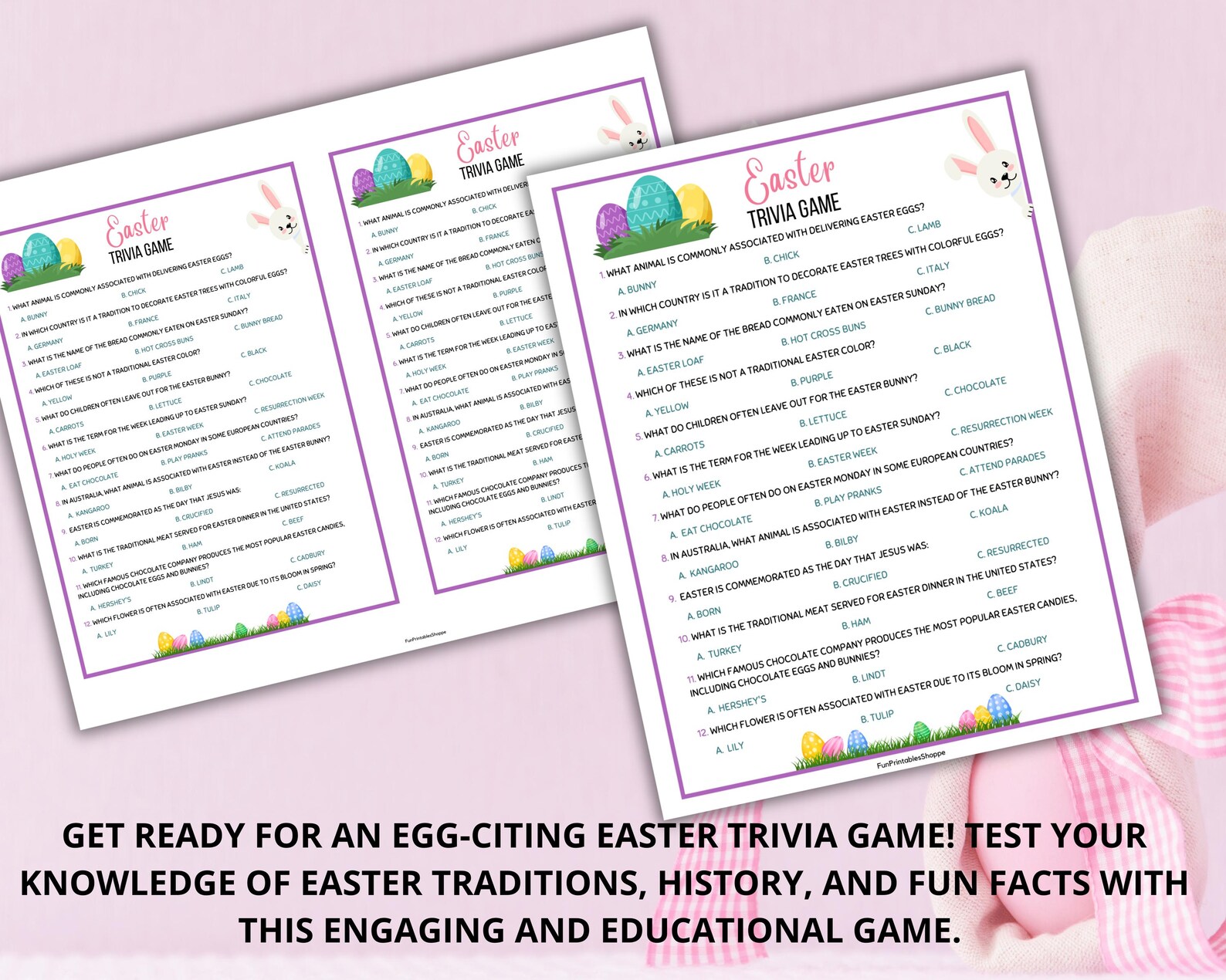 Easter Trivia Quiz,teen Easter Game,easter Activities,spring Trivia ...