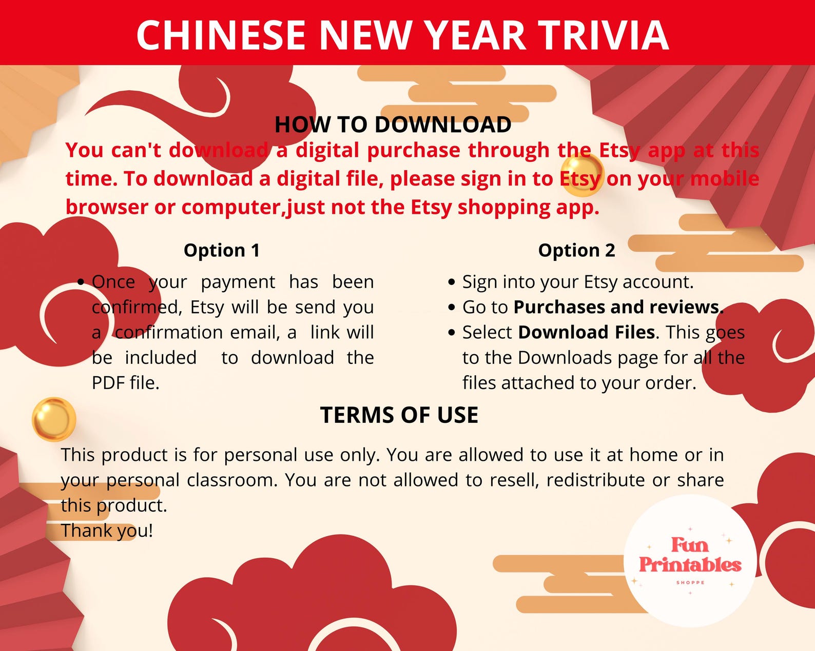 Chinese New Year Trivia,lunar New Year Activity,cny Quiz Game,chinese ...