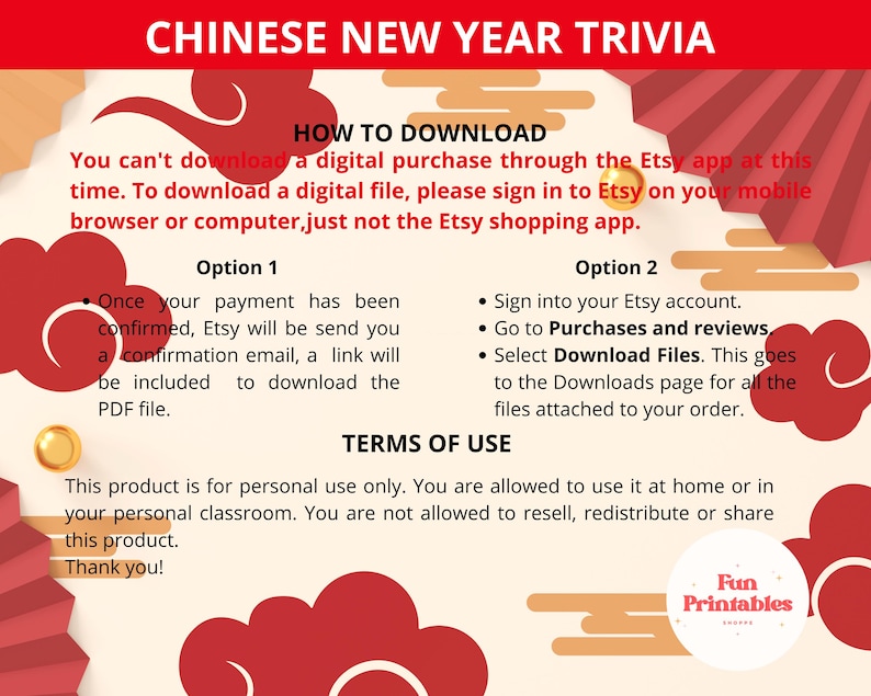 Chinese New Year Trivia,lunar New Year Activity,cny Quiz Game,chinese ...
